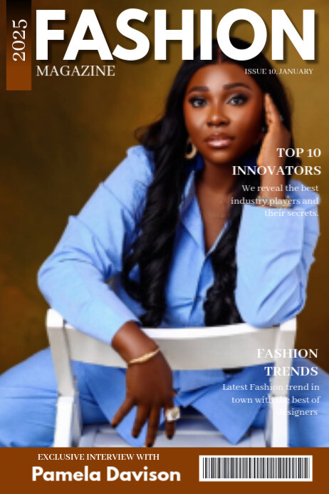 Copy of Brown Maximalist Fashion Magazine Cover Poster | PosterMyWall