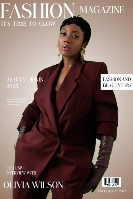 Copy of Brown Maximalist Fashion Magazine Cover Poster | PosterMyWall