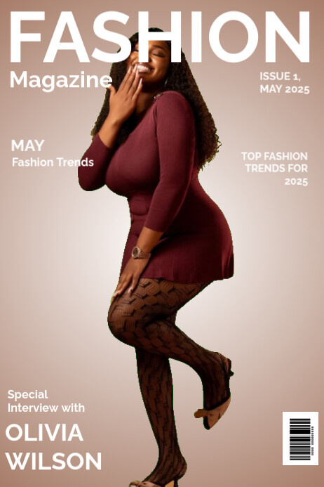 Copy of Brown Maximalist Fashion Magazine Cover Poster | PosterMyWall