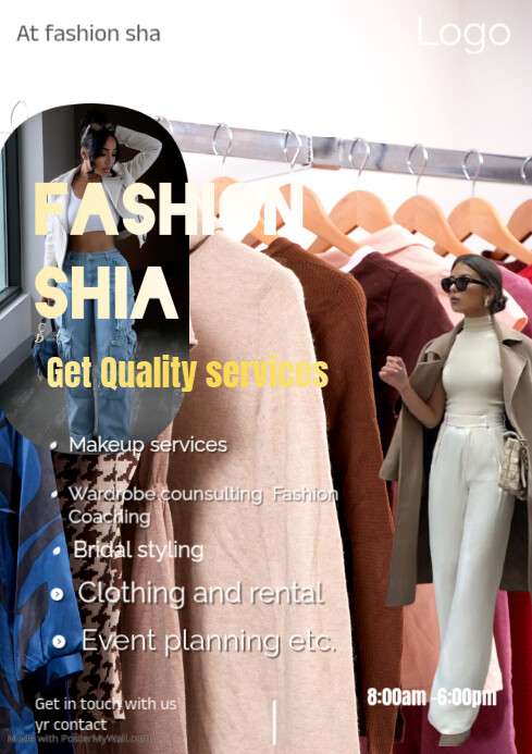 Copy of Brown Maximalist Fashion Sha , Template For You A4 | PosterMyWall