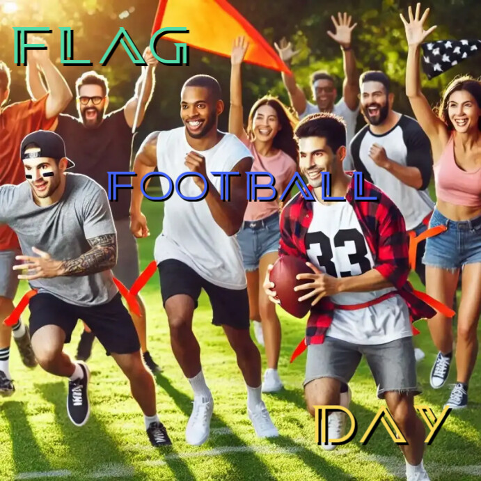 Copy of Brown Maximalist Flag Football Day Instagram Post | PosterMyWall