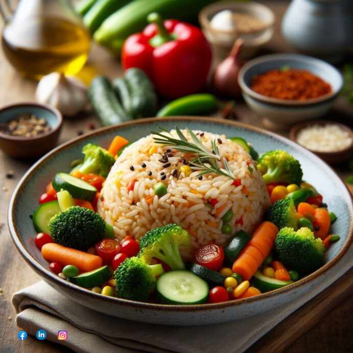 Brown Maximalist Food Instagram Post Templat | PosterMyWall