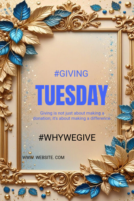 Brown Maximalist Giving Tuesday Poster Template | PosterMyWall