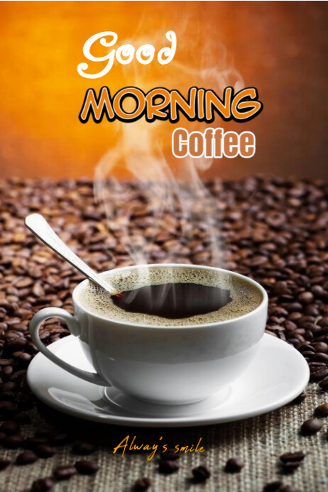 Brown Maximalist Good Morning Banner 4' × 6' Template | PosterMyWall