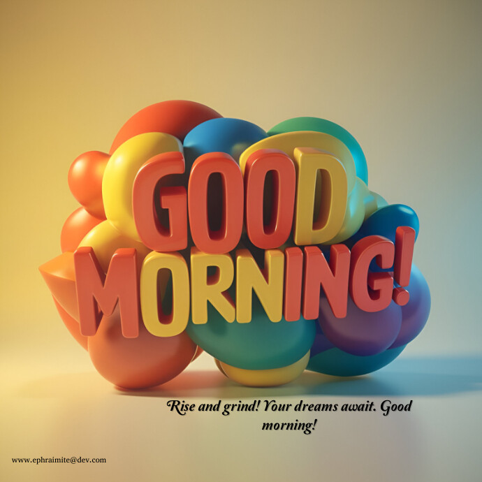 Brown Maximalist Good Morning Logo Template | PosterMyWall