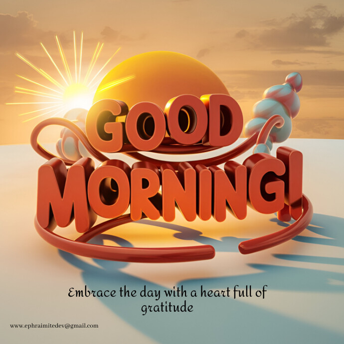 Modèle Brown Maximalist Good Morning Logo | PosterMyWall