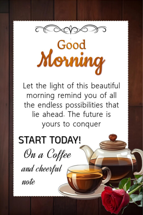Modèle Brown Maximalist Good Morning Poster | PosterMyWall