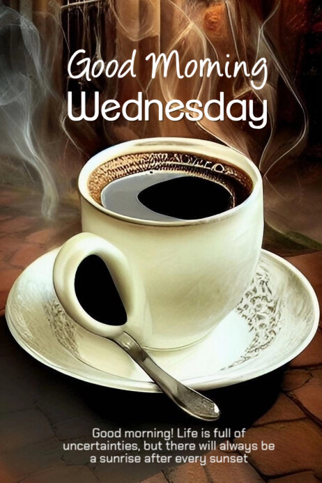 Copy of Brown Maximalist Good Morning Wednesday Banner 4' × 6 ...