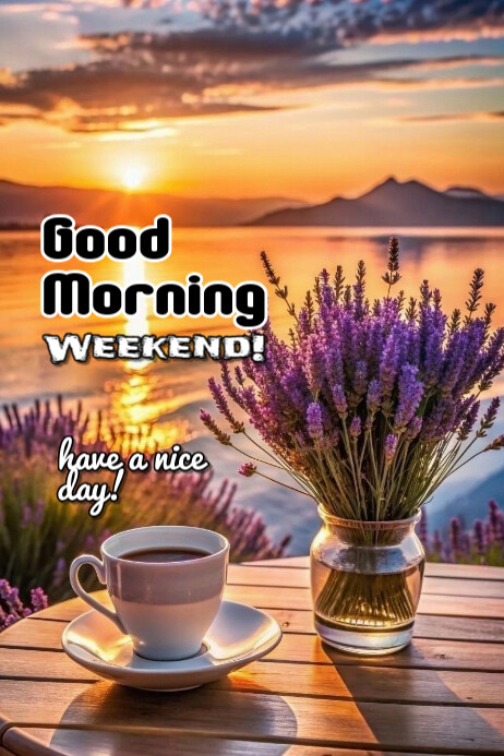Brown Maximalist Good Morning Weekend Banner 4' × 6' Template ...