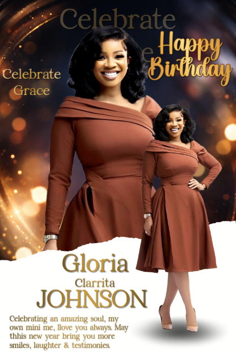 Brown Maximalist Happy Birthday Poster Template | PosterMyWall