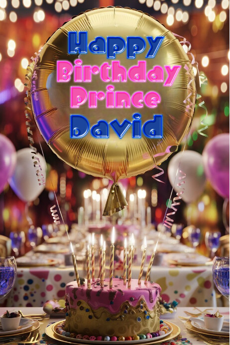 Brown Maximalist Happy Birthday Template Poster | PosterMyWall