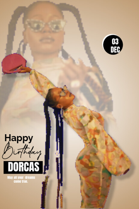 Brown Maximalist Happy Birthday Templates Poster | PosterMyWall