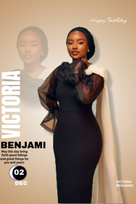 Brown Maximalist Happy Birthday Templates Poster | PosterMyWall