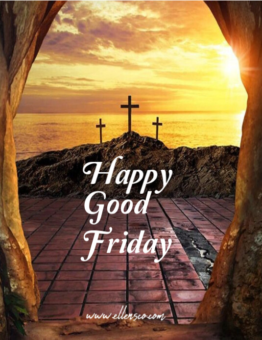 Modèle Brown Maximalist Happy Good Friday Flyer (us Letter) | PosterMyWall