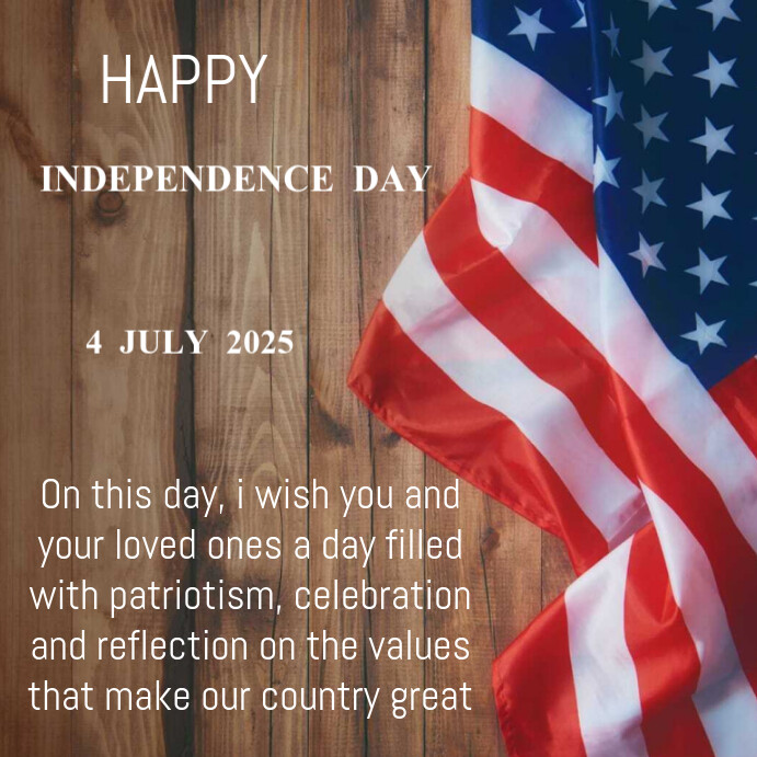 Brown Maximalist Happy Independence Day Instagram Post Template | PosterMyWall