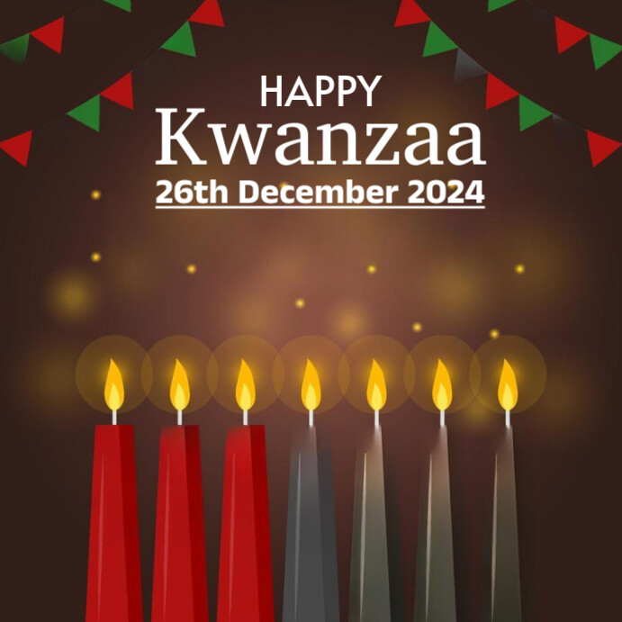 Brown Maximalist Happy Kwanzaa Festival Instagram Post Template ...
