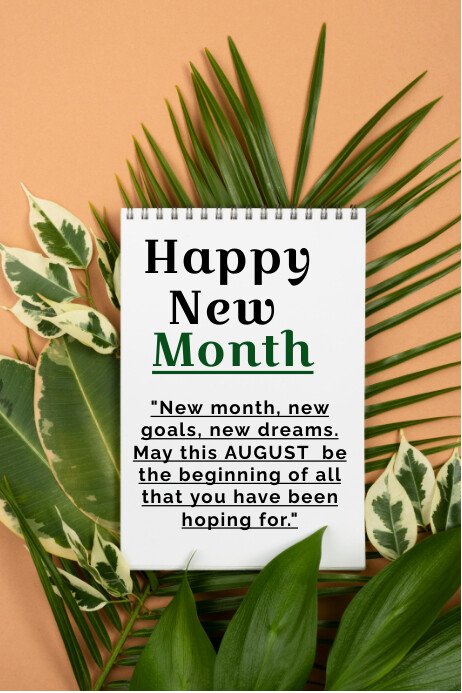 Modèle Brown Maximalist Happy New Month Poster | PosterMyWall