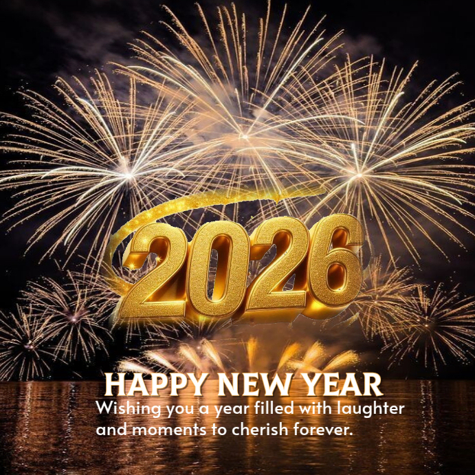 Plantilla de Brown Maximalist Happy New Year Greeting Card And Best ...