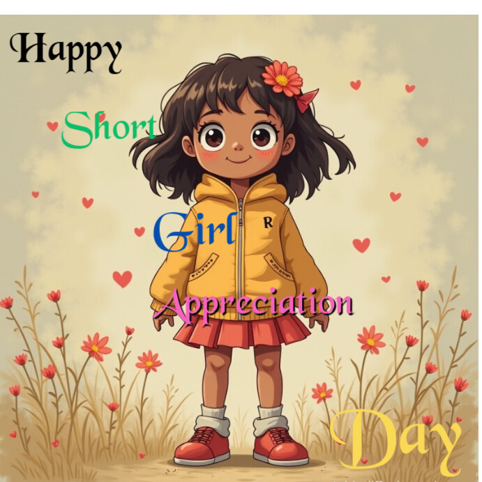 Brown Maximalist Happy Short Girl Appreciation Day Instagram Post ...