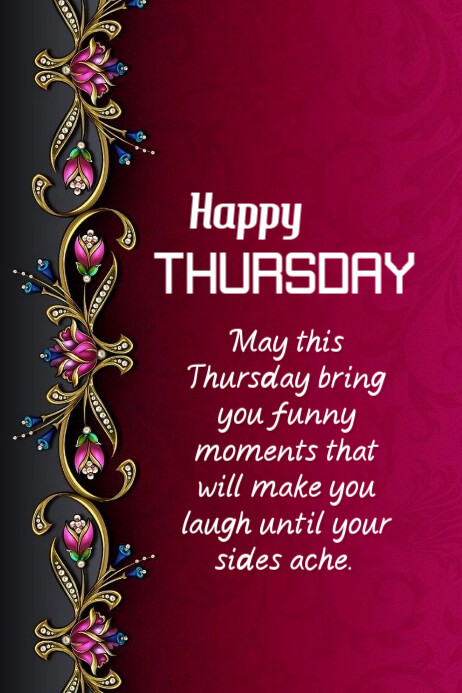 Brown Maximalist Happy Thursday Banner 4' × 6' Template | PosterMyWall