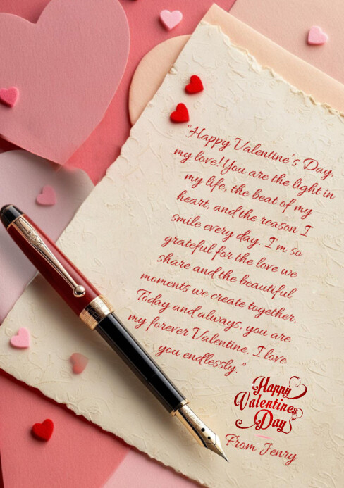 Brown Maximalist Happy Valentine Wishes A5 Template | PosterMyWall