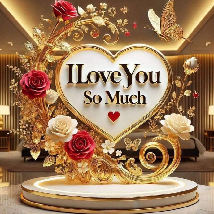 Brown Maximalist I Love You So Much Instagram Post Template | PosterMyWall