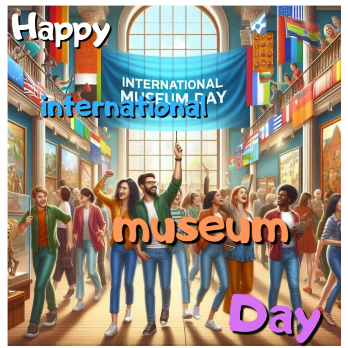 Plantilla de Brown Maximalist International Museum Day Instagram Post ...