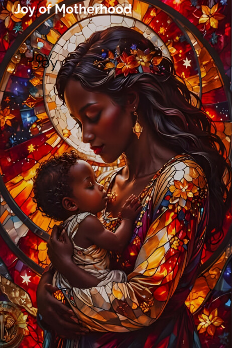 Brown Maximalist Joy of Motherhood Poster Template | PosterMyWall