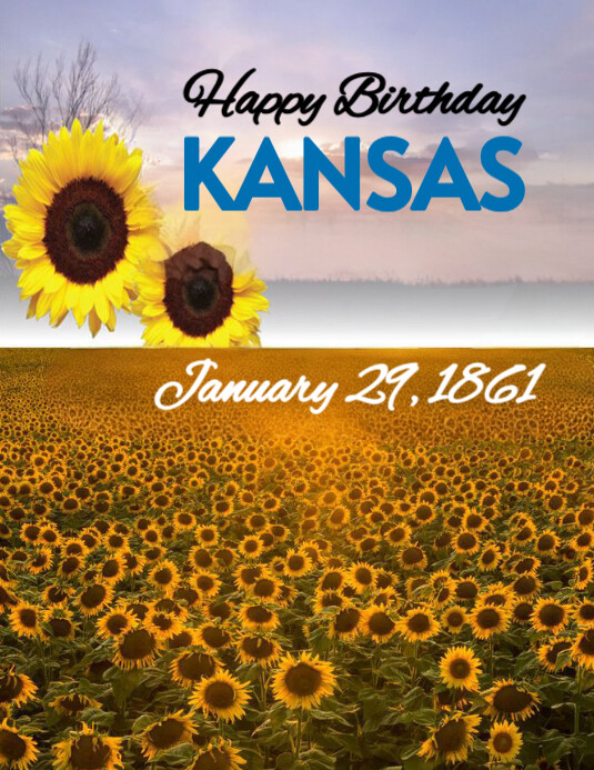 Brown Maximalist Kansas Day Flyer (us Letter) Template | PosterMyWall