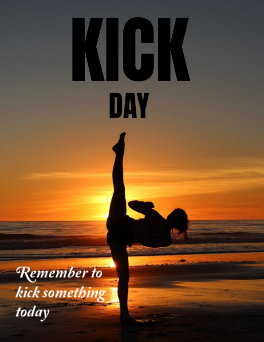 Copy of Brown Maximalist Kick Day Flyer (us Letter) | PosterMyWall