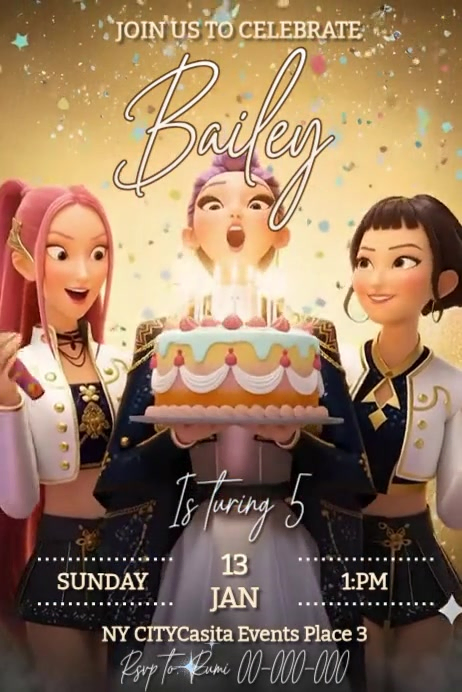 Brown Maximalist Kpop Demon Hunter Poster Template | PosterMyWall