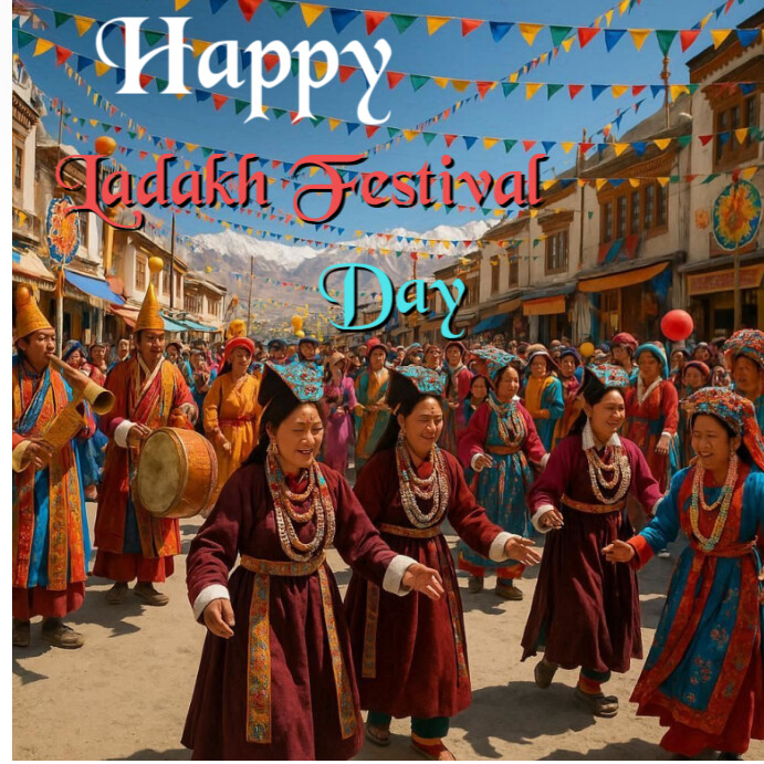 Brown Maximalist Ladakh Festival Day Instagram Post Template | PosterMyWall