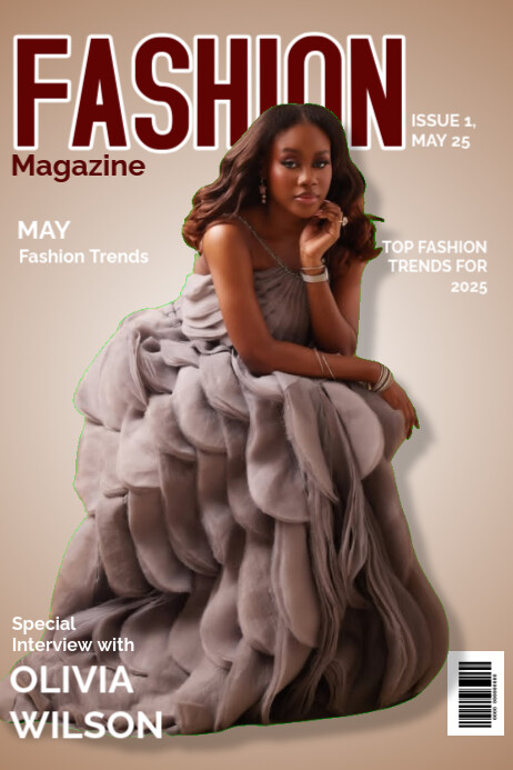 Brown Maximalist Ladies Magazine/fashion Magazine Poster Template ...