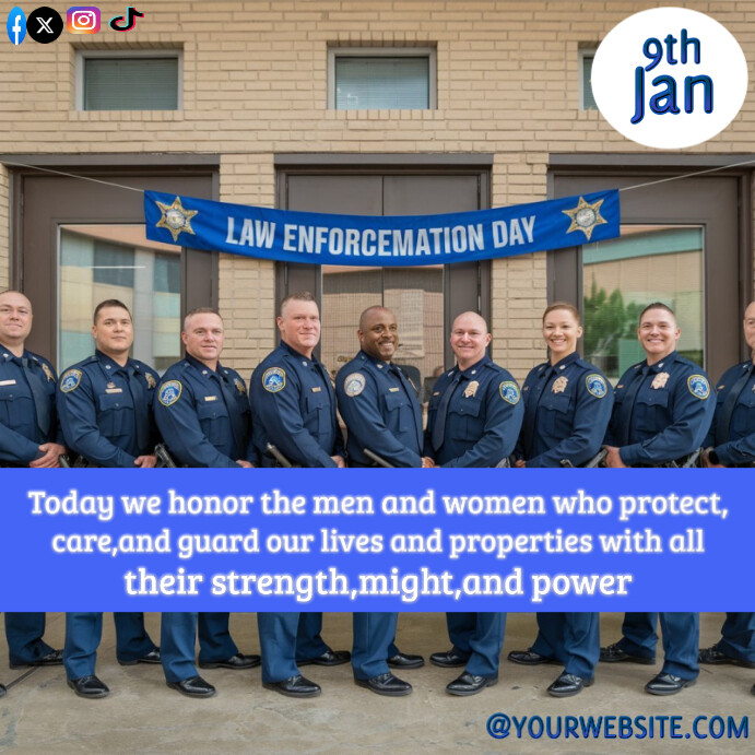 Brown Maximalist Law Enforcement Appreciation Day Instagram Post ...