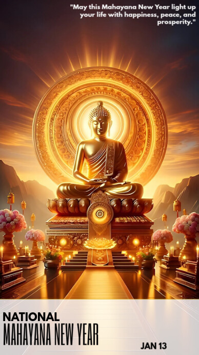 Copy of Brown Maximalist Mahayana New Year Instagram Story | PosterMyWall