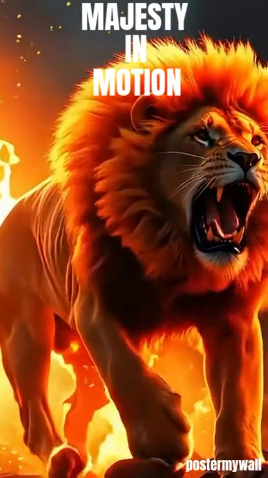 Brown Maximalist Majesty In Motion — Grace Roars In Gold 🦁 Digital ...
