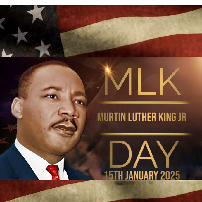 Brown Maximalist Martin Luther King Day Instagram Post Template ...