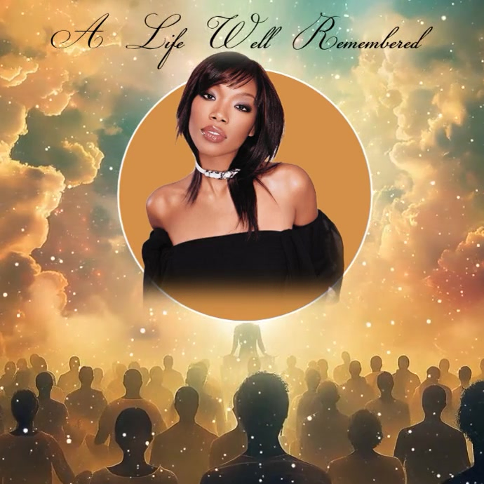 Brown Maximalist Memorial Funeral Announcement Flyer, Funeral Instagram ...