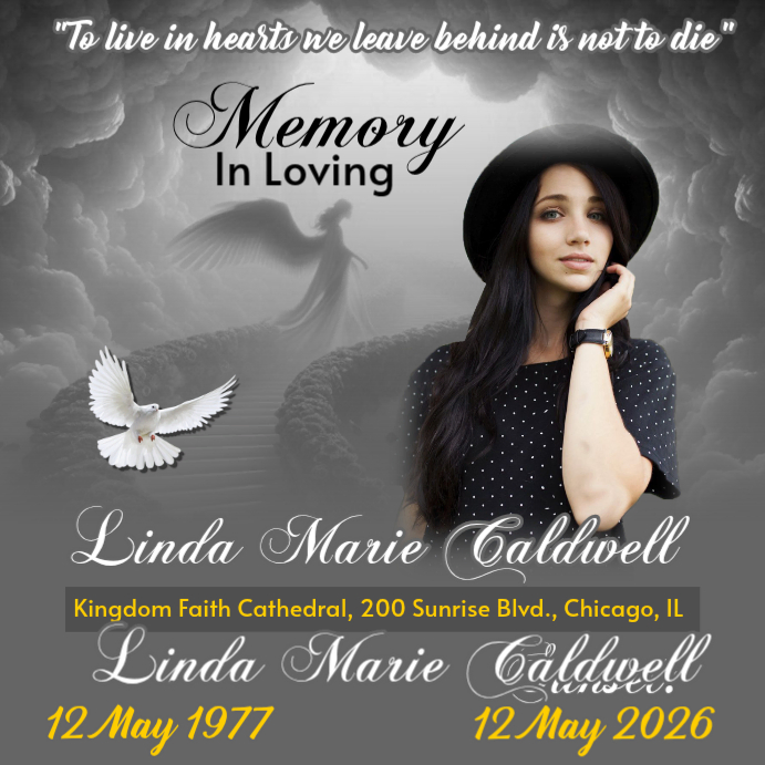 Brown Maximalist Memorial Funeral Announcement Flyer, Funeral Instagram ...