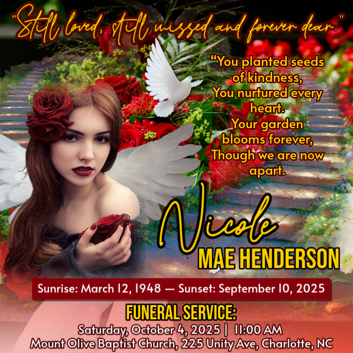 Brown Maximalist Memorial Funeral Announcement Flyer, Funeral Instagram ...