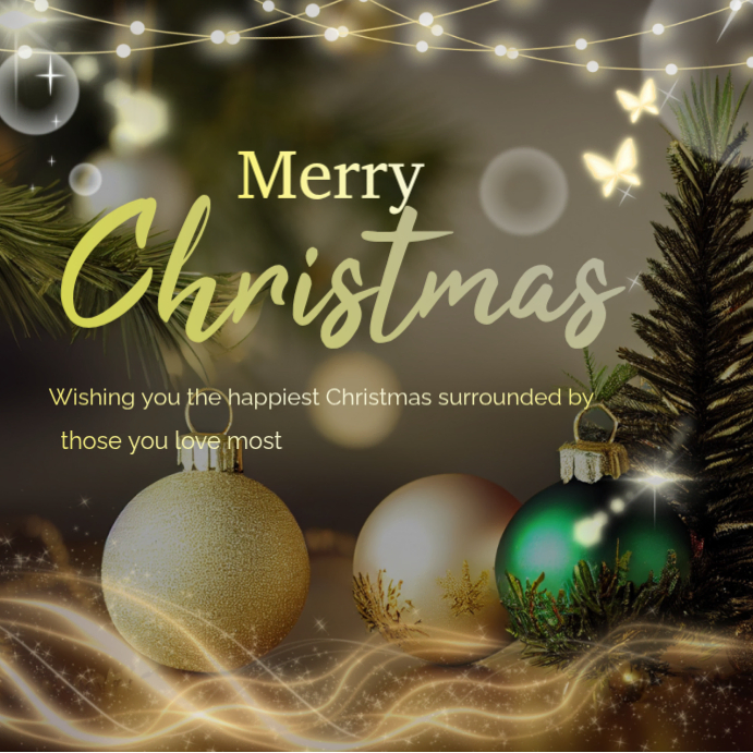 Brown Maximalist Merry Christmas Instagram Post Template | PosterMyWall