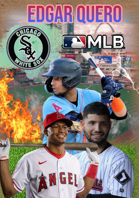 Brown Maximalist Mlb Chicago White Sox Edgar Template | PosterMyWall