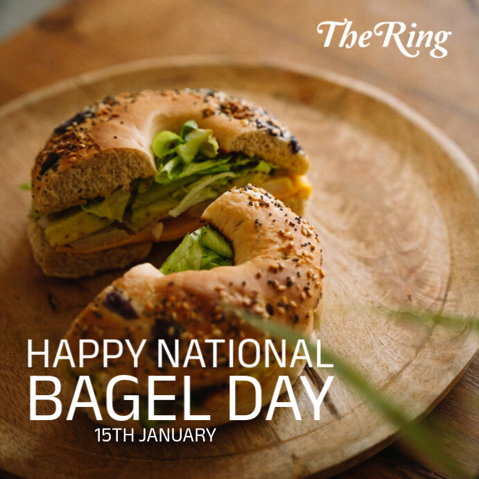 Brown Maximalist National Bagel Day Instagram Post Template | PosterMyWall