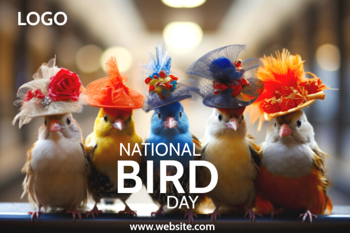 Plantilla de Brown Maximalist National Bird Day Poster | PosterMyWall