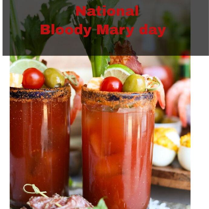 Copy of Brown Maximalist National Bloody Mary Day Instagram Post | PosterMyWall