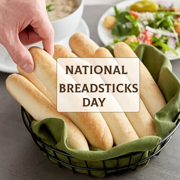 Brown Maximalist National Breadstick Day Instagram Post Template ...