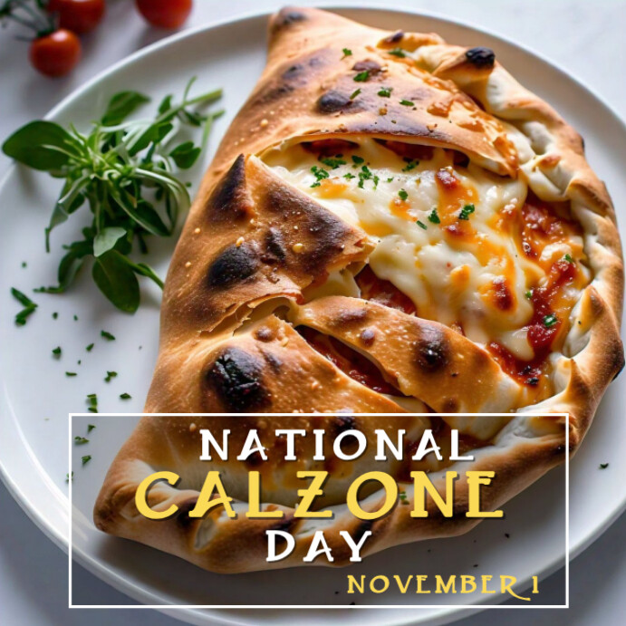 Copy of Brown Maximalist National Calzone Day Instagram Post | PosterMyWall