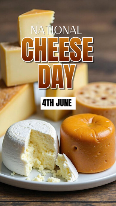 Brown Maximalist National Cheese Day Instagram Story Template ...