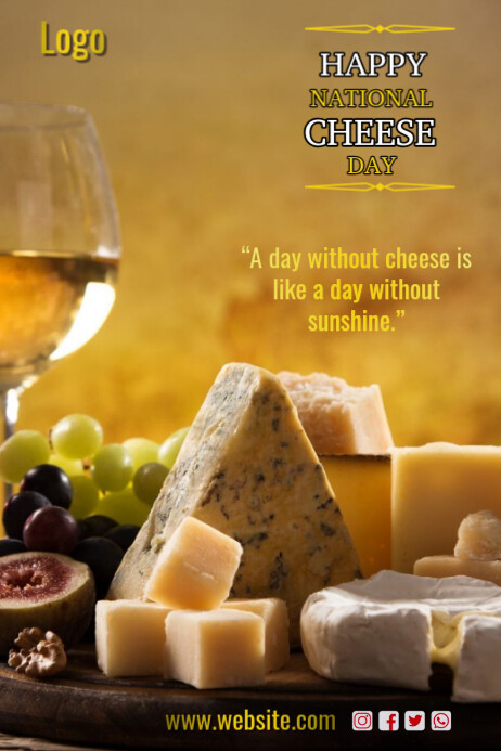 Copy of Brown Maximalist National Cheese Day Poster | PosterMyWall