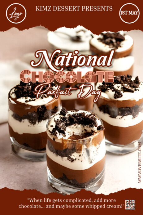Modèle Brown Maximalist National Chocolate Parfait Day Poster | PosterMyWall